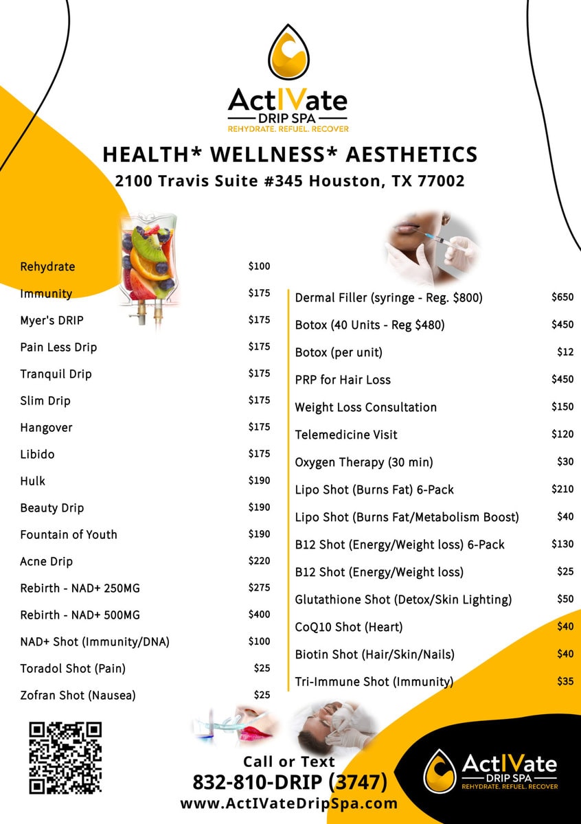 Specials | ActIVate Drip Spa